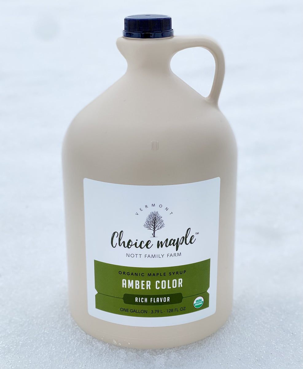 Organic Maple Syrup, 4 One Gallon Case – Choice Maple